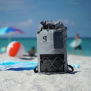 geckobrands Hydroner 20L Waterproof Dry Bag Backpack, Neon Pink - Lightweight Travel Bag with Clear Phone Pouch