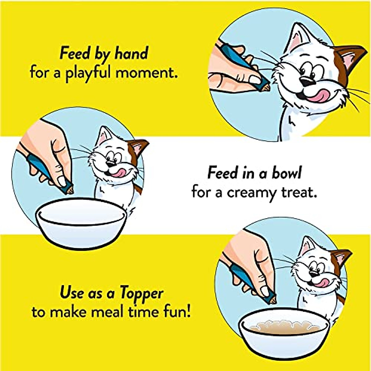 Temptations Creamy Puree Lickable Cat Treats - 32 Pouches Squeezable Cat Topper Snacks Variety Bundle 2 Pack (Chicken & Salmon 0.425 Each Pouch)