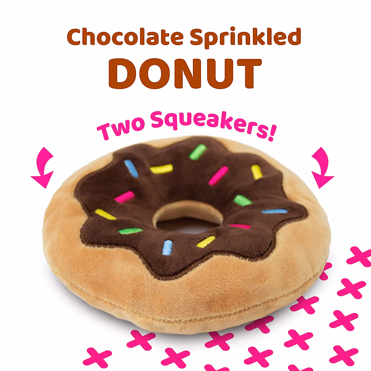 Downtown Pet Supply - Squeaky Dog Toys - Dog Chew Toys for Aggressive Chewers - Ice Cream, Donut, Pizza, Taco and Hotdog - Durable Dog Toys for Puppies, Small & Medium Dogs - 5 Pack