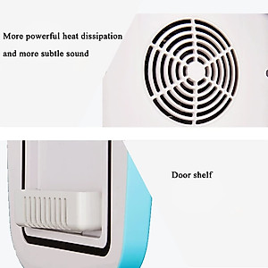 ROLTIN Mini Fridge Mini Fridge Cooler & Warmer 6L Capacity, Compact, Portable And Quiet For Car Home Office Dorm Skincare Cosmetics(Color:White) (Pink)