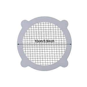 Paisu 10pcs/1pack Shower Drain Hair Catcher Mesh Stickers,Shower Drain Hair Catcher for Bathtub Bathroom Kitchen, Round four ears