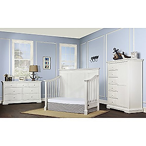 Evolur Parker 5 in 1 Convertible Crib, Winter White