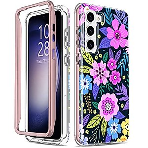 CHIYURI for Samsung Galaxy S23 Plus Case,Military Grade Sturdy Shockproof Cover with Fashion Designs for Women Girls,Slim Fit Protective Phone Case for Galaxy S23 Plus 6.6" Blooming Flower Garden