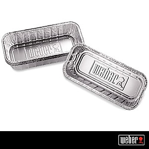 Weber Drip Pans 10 Pack, Fits SmokeFire and Summit, Silver