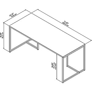 Bush Business Furniture Method Table Desk, 72W, White