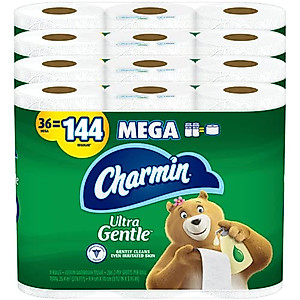 Charmin Ultra Gentle Toilet Paper, 36 Mega Rolls = 144 Regular Rolls