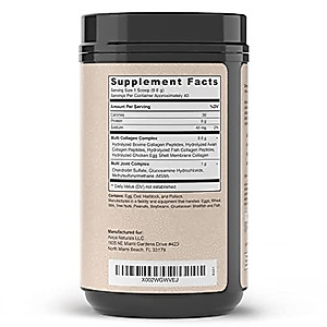 Alaya Multi Collagen Powder - Type I, II, III, V, X Hydrolyzed Collagen Peptides Protein Powder Supplement with MSM + GC (Unflavored)