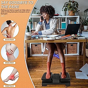 Footrest Under Desk Adjustable Pressure Relief Footrests with Massage Roller Ergonomic Foot Rest for Home, Office Use