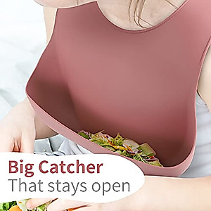 ME.FAN Silicone Baby Bibs for Babies & Toddlers | Adjustable Silicone Bibs 2 Set