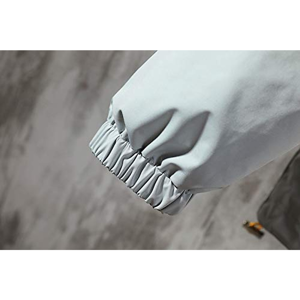 GURUNVANI Casual Hoodie Long Sleeve Hooded Jacket Color Block Pullover (White, Small)