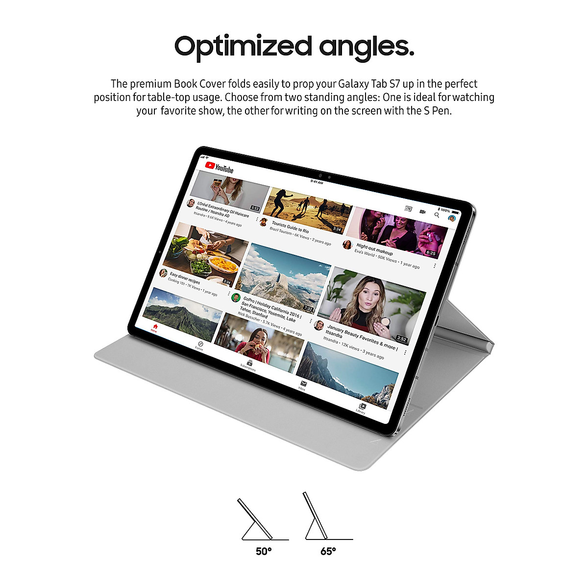 Samsung Galaxy Tab S7 Book Cover (Mystic Silver)