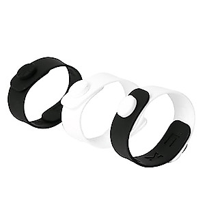XMJY 2 Pairs Jersey Sleeve Bands - Boys Girls Silicone Sleeve Straps for Shirts, Perfect Sleeve Holders for Sports Activities (Black+White)
