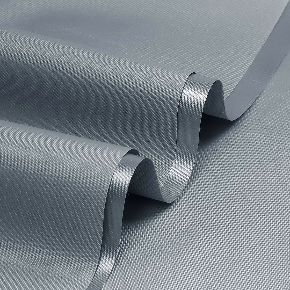 Outdoor Waterproof UV Sun Protection Canvas Fabric, UPF 50+ Silver Backing 210 Denier Canvas Fabric for Outdoor/Indoor, Awning, Tent, Umbrella, Tarp, DIY Project, 60"Wide (2 Yard, Gray)