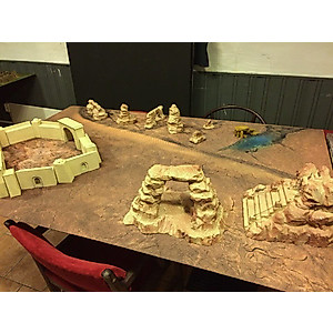 Warzone Studio 6’ x 4’ Double-Sided Rubber Battle Mat: Deserted Heart + Homeland + Bag