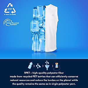 Haimont Muscle Shirts for Men Sleeveless Dry Fit Gym Workout Tank Top for Running Gym Athletic,Recycled Polyester,Khaki,XL