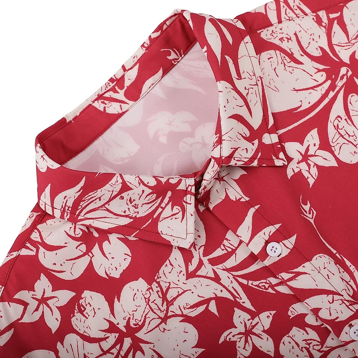 Lzzidou Men's Hawaiian Shirt Short Sleeve Button Down Beach Shirts Turquoise White