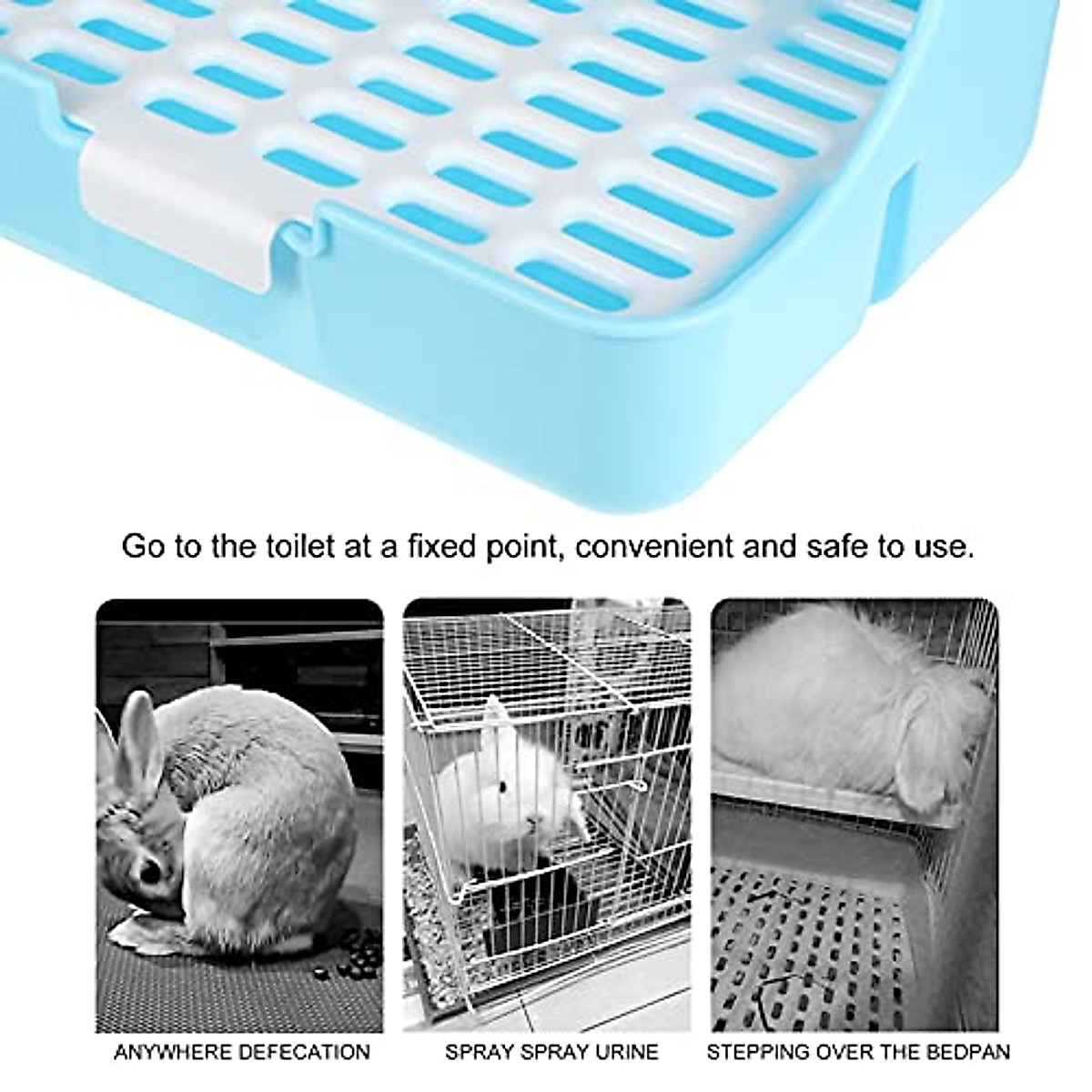 Ipetboom Box Animals Guinea Ferret/Silk Ferret Pig Pigs Corner Poop Pig/Hamster Bunny Tray Litter Cage Rabbit Pad for Animal Training Pet with Toilet Bedding Blue Golden Small Urinal