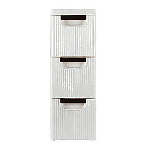 3-Tire Rolling Cart Organizer Unit with Wheels Narrow Slim Container Storage Cabinet for Bathroom Bedroom