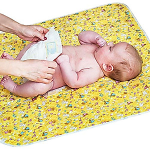 Portable Changing Pad - Large 31,5 x 25,5" Foldable Baby Changing Mat - Waterproof Wipable Travel Liners for Newborn Infant Todlers Kids - Change Diaper On The Go with Nappy Changer Mats