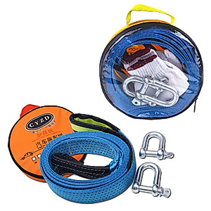 jeseny 1 Pack Car Tow Rope, Super Heavy-Duty 8T Nylon Outdoor Emergency Rescue Rope, 16.4Ft Night Fluorescence Car Tow Strap Duty, Suitable for Various Vehicles Heavy Duty Emergency Towing (Blue)