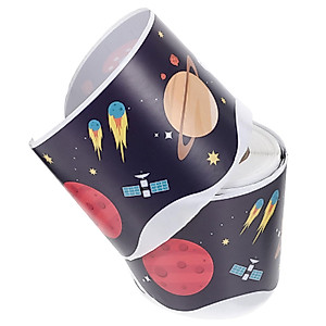 NUOBESTY 1 Roll Sticker Border Paper Classroom Borders for Bulletin Board Bulletin Board Borders Festival Accessories Borders Classroom Bulletin Border Trim Decorations 7c Cartoon