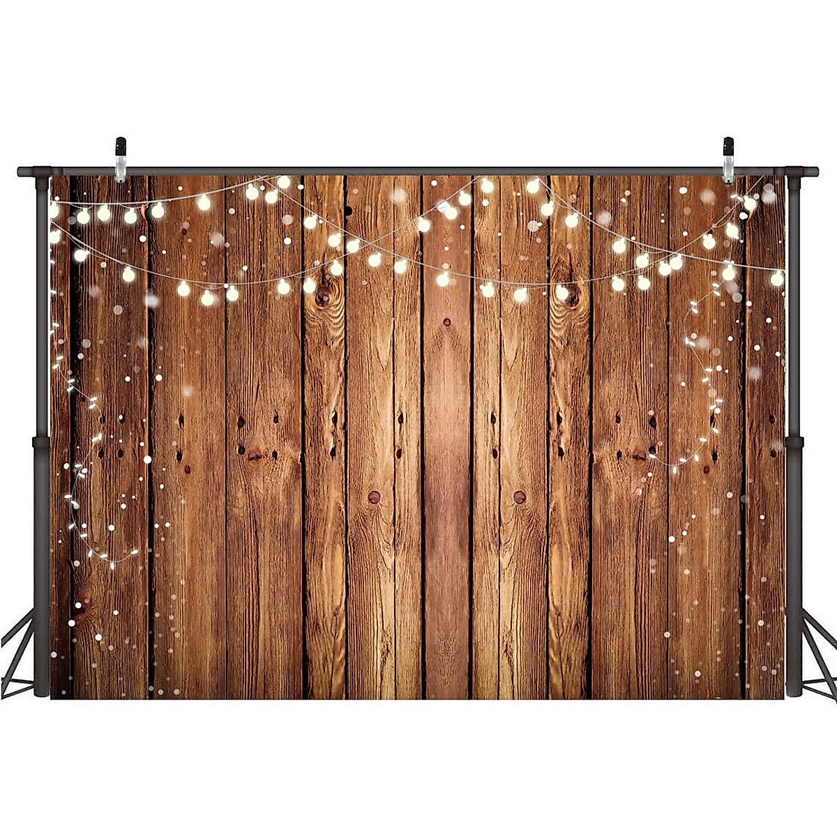 Alltten 7X5FT Brown Wood Backdrops for Photography Vintage Brown Background Thin Vinyl Material Applicable to Baby Shower Banners Photo Booth Studio Props F1