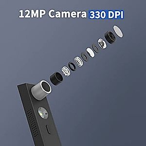 CZUR Lens1200 Pro Portable Document Scanner, 12MP USB Document Camera, Fast Scan 1s/Page, Capture Size A4, Easy-to-Use OCR, Travel-Friendly Mobile Scanner for Mac & Windows