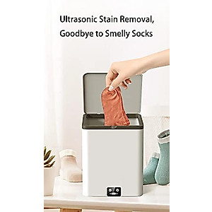 Mini Blue Ultrasonic Washing Machine, Forward and Reverse Turbo Cleaning USB Plug-In Laundry Machine, Bass Environmental Protection Rear Drainage Washing and Drying Machine for Travel, Business, Home