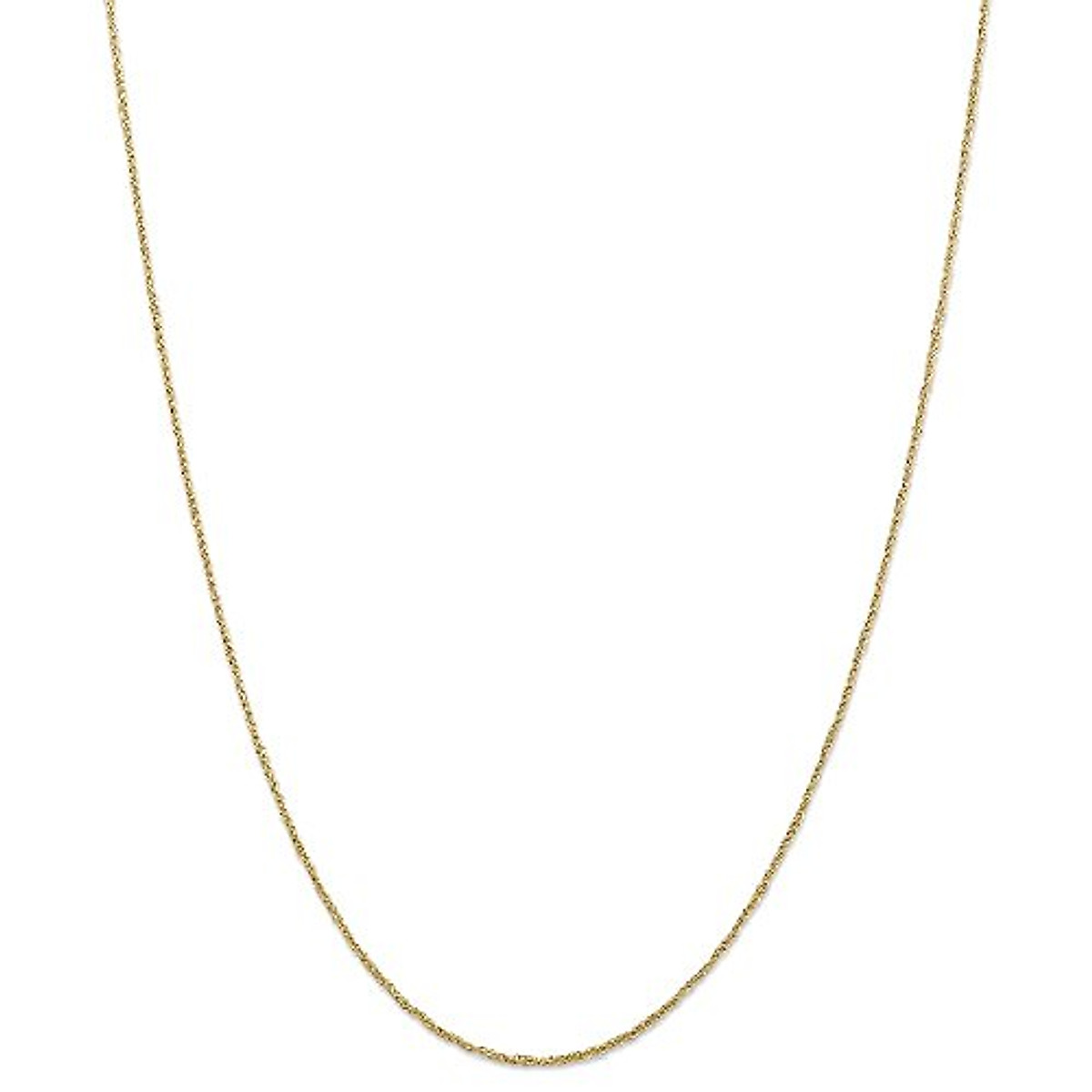 IceCarats 14K Yellow Gold 1.1mm Rope Chain Twisted Link Necklace 18 inch