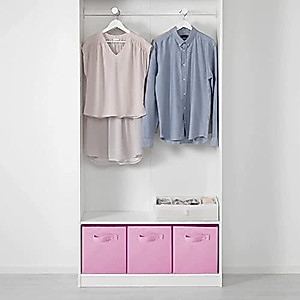 ShellKingdom Storage Bins, Foldable Fabric Storage Cubes and Cloth Storage Organizer Drawer for Closet and Toys Storage, 2 Pack (Pink)