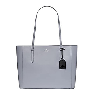 Kate Spade New York Schuyler Medium Leather Tote Shoulder Bag in Brushed Steel