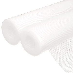 12 INCHES x 20 FEET Non-Slip Shelf Liner, Pack of 2, EVA Kitchen Liner, Non-Adhesive Liner, Original Smooth Shelf Liner, Durable Strong Grip Liner, Stain-Proof Shelf, Drawer, Cabinet Liner