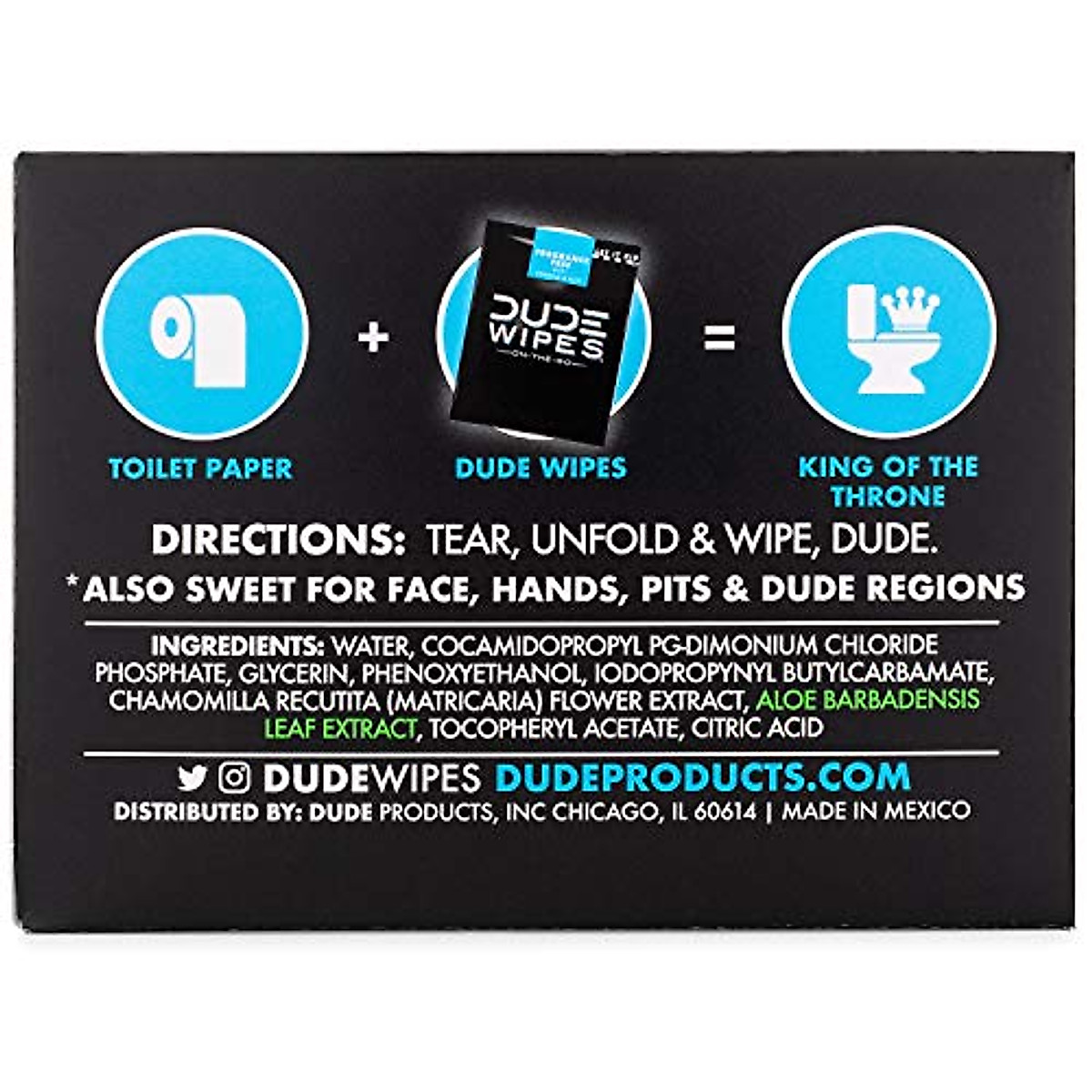 DUDE Wipes On-The-Go Flushable Wet Wipes - 2 Pack, 60 Wipes - Unscented Extra-Large Individually Wrapped Wipes with Vitamin E & Aloe - Septic and Sewer Safe