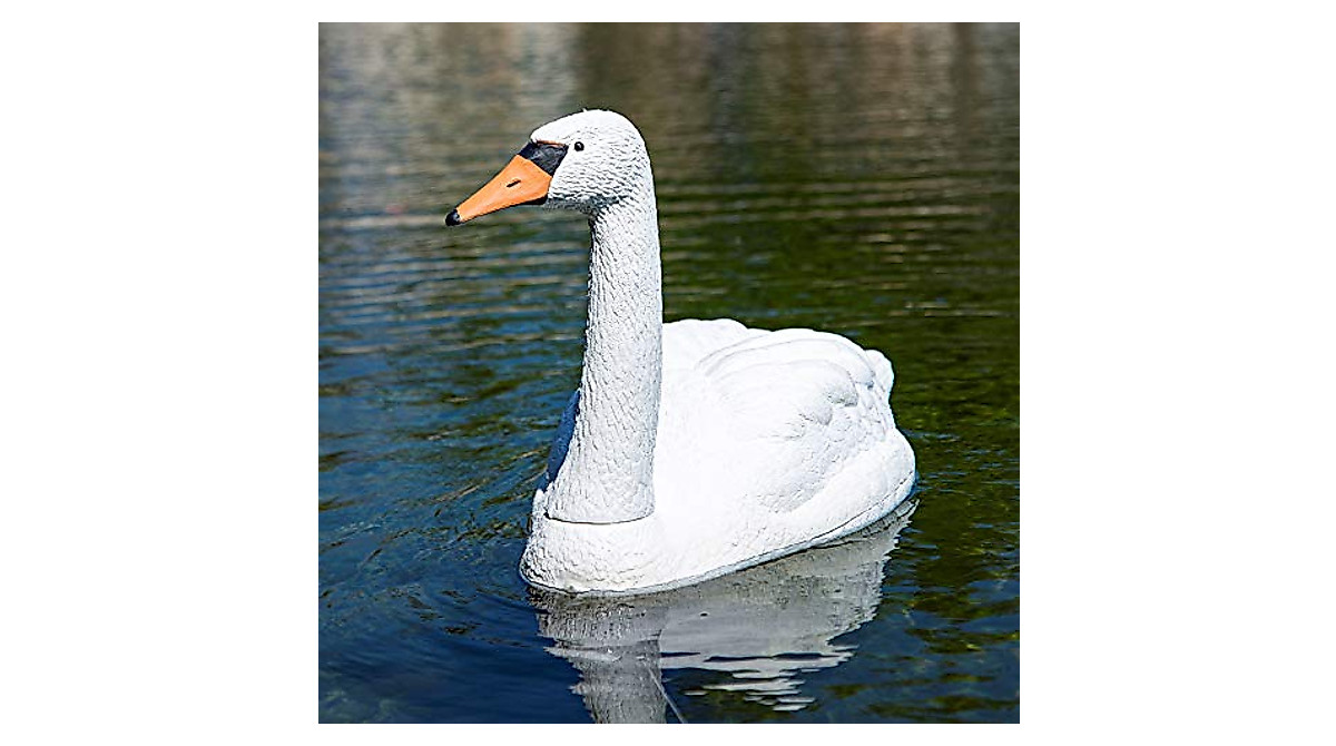 Aquascape Floating Swan Decoy for Pond Protection | 31-Inch Lifesize