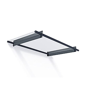 Palram - Canopia Nancy 1500 Door Awning - 5' x 3' - Gray/Clear