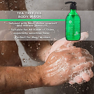 Luseta Tea Tree Shampoo and Conditioner with Tea Tree Oil Body Wash 16.9 Fl Oz