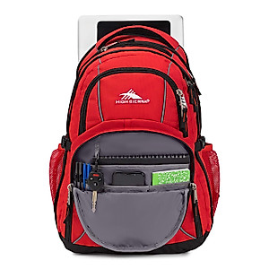 High Sierra Swerve Laptop Backpack, Crimson/Black, One Size