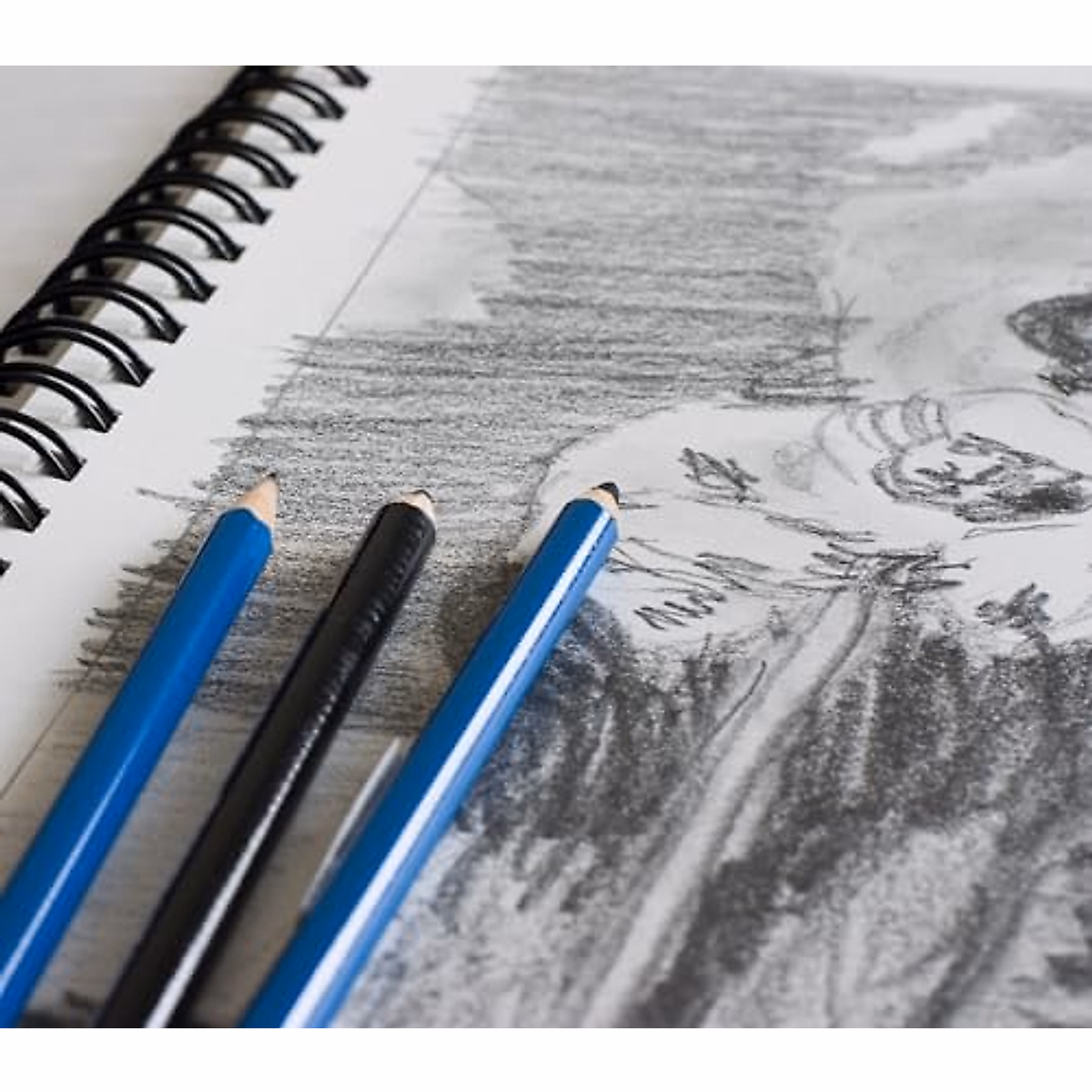 GIFTEXPRESS 8.5" x 11" Sketch Book - Unlined Blank Spiral Wire Bound Drawing Notebook 60 Pages, 30 Sheets - 80 GSM Acid Free Paper Art Journal Supplies for Kids & Adults