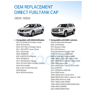 Locking Gas Cap,Lock Fuel Cap Replace10504 for Toyota 4Runner Camry Tundra Acura Tacoma Chevrolet Silverado Cruze Express Malibu Rav4 Honda CRV Nissan Altima GMC Mazda Infiniti Isuzu FJ Cruiser More