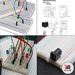 California JOS 1 PCS Breadboard 830 Point Solderless Prototype PCB Board Kit for Arduino Proto Shield Distribution Connecting Blocks
