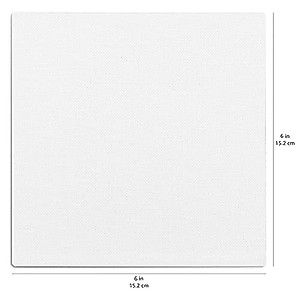 Amazon Basics Painting Canvas Panels, 12 Pack, 6"X6"