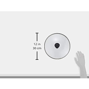 Ballarini 334 °F02.28 Glass Lid 28 cm Stainless Steel Lid and Knob, Black/Clear, 6 x 28,9 x 11.4 (