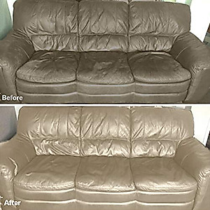 Evangelia.YM Leather Repair Cream Filler Compound Care Product - Leather Cracks Restoration Burns Holes Recoloring Balm - Couch Sofa Car Seat Leather Plastic Refurbish (Beige)