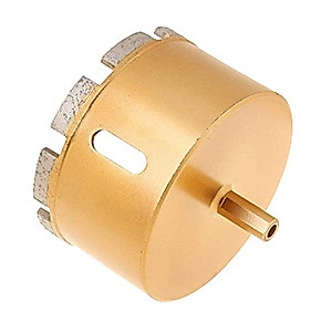 3.5 inch Diamond Hole Saw Drill Core Bit Heavy Duty Wet and Dry Use 3-1/2 inch Diamond Drill Bit for Brick, Concrete Block, Masonry 2 inches Depth of Cut - 3/8 inch Standard Shank