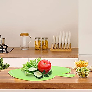 Didiseaon 2pcs Shaped Cutting Board With Handle Small Bread Board Cheese Serving Platter Round Charcuterie Board for Fruit and Veggies