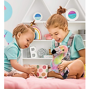 DolliBu Plush Flamingo Stuffed Toys - Super Soft Huggable Flamingo Plush Kit, Adorable Tropical Bird Plush Toys, Cute Flamingo Cuddle Gifts for Kids and Adults - 2 Pack