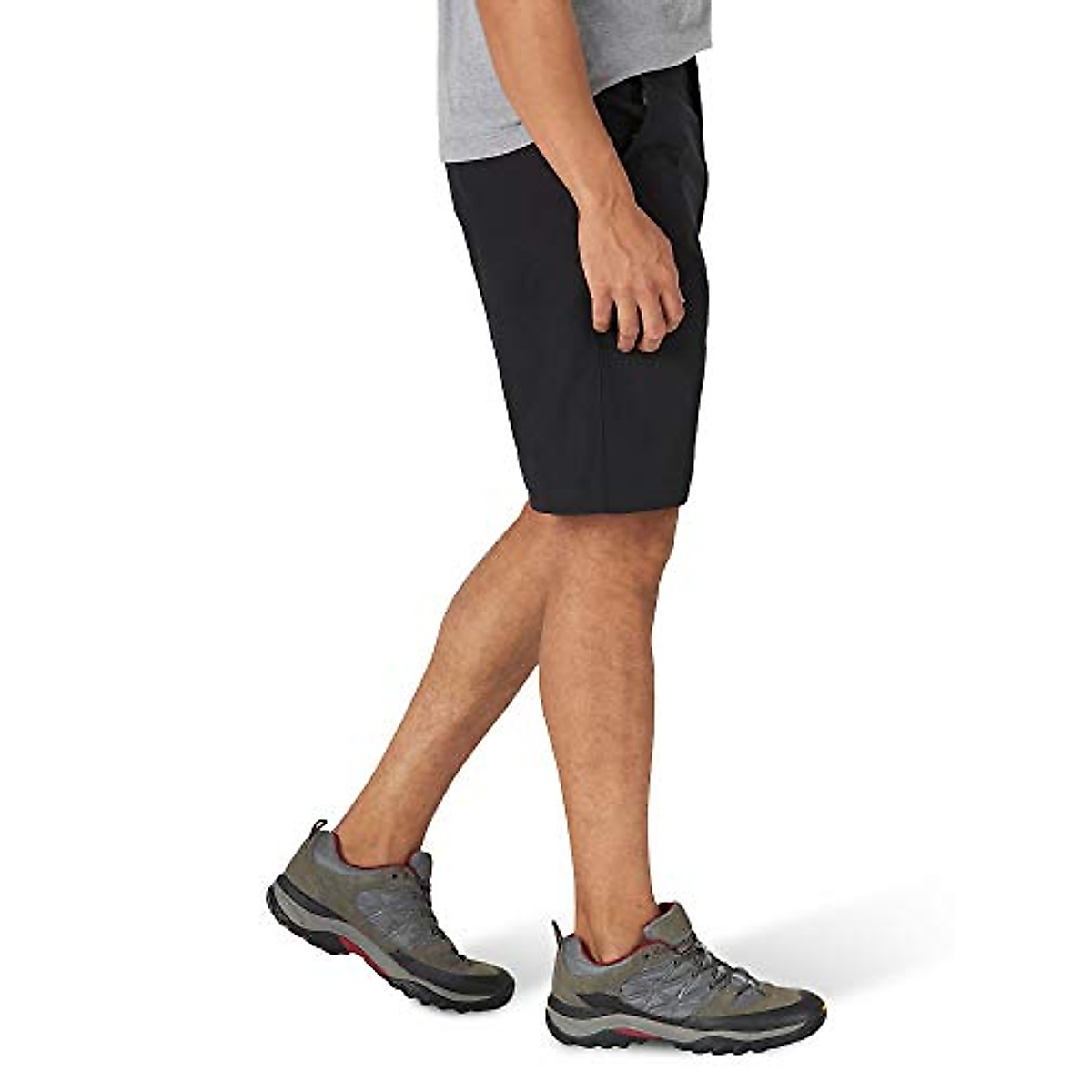 Wrangler Authentics mens Performance Side Elastic Utility Cargo Shorts, Black, 34 US