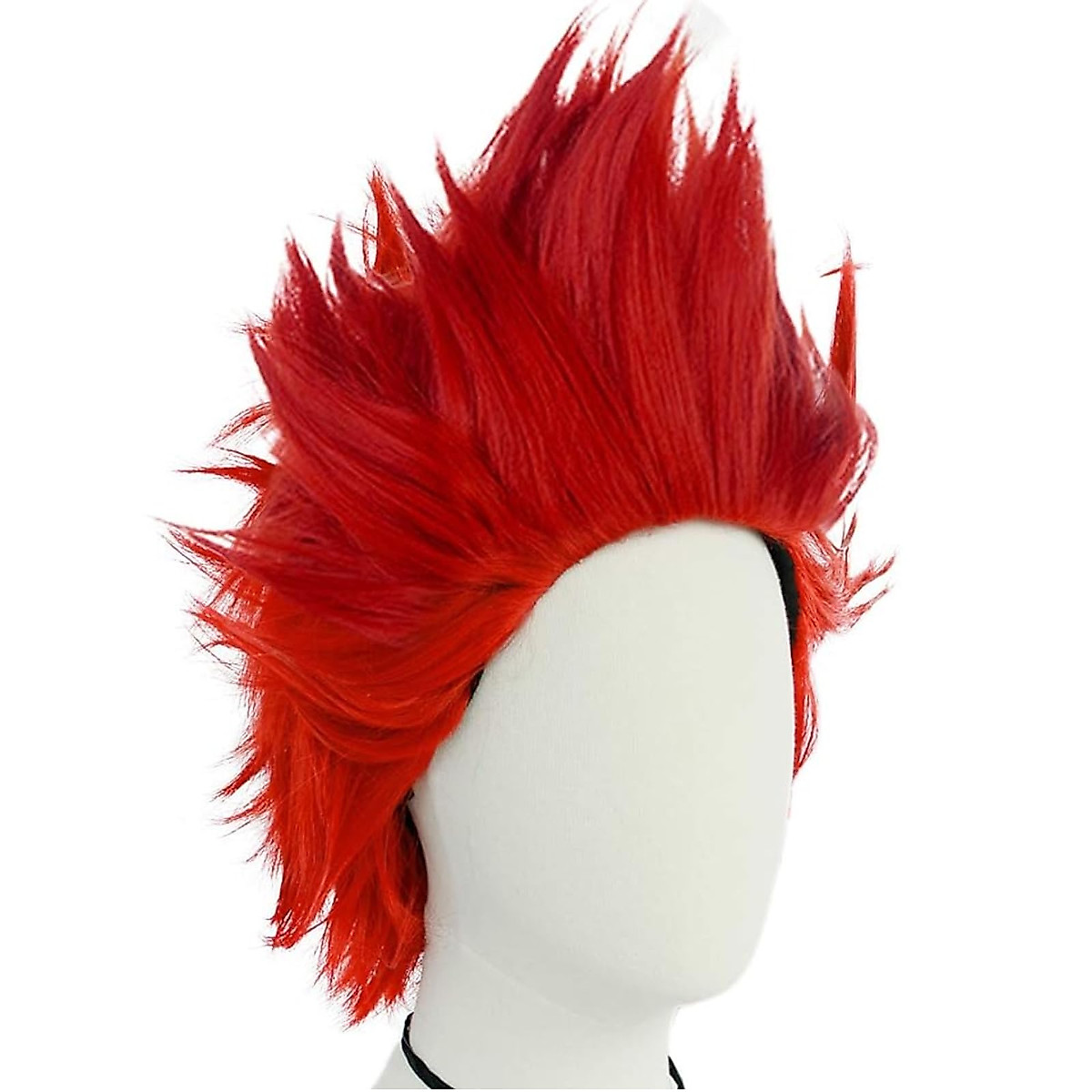 IMEYLE Red Spiky Wig Anger Wig Men Short Wig for Anime Cosplay Red Wig for Men Peluca Roja Short Wavy Wig Synthetic Anime Cosplay Wig for Halloween Costume Party+ Wig Cap