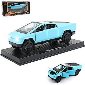 1/32 Toy Trucks Pickup Off-Road Vehicle Alloy Car Model Diecast Metal Toy Truck Model Simulation Sound Light Gifts for boy Girl. (Blue)