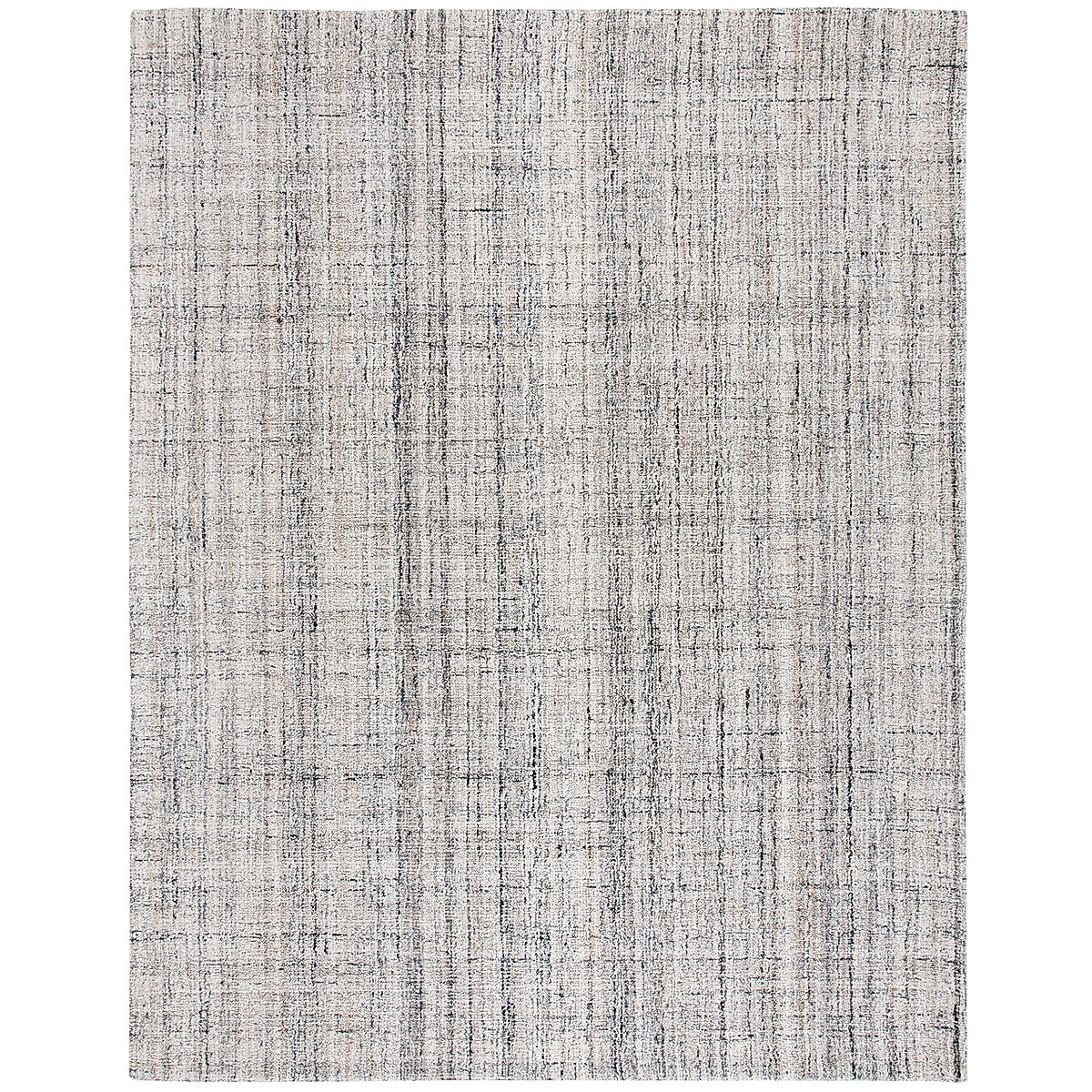 SAFAVIEH Abstract Collection Area Rug - 8' x 10', Camel & Black, Handmade Wool & Viscose, Ideal for High Traffic Areas in Living Room, Bedroom (ABT141C)